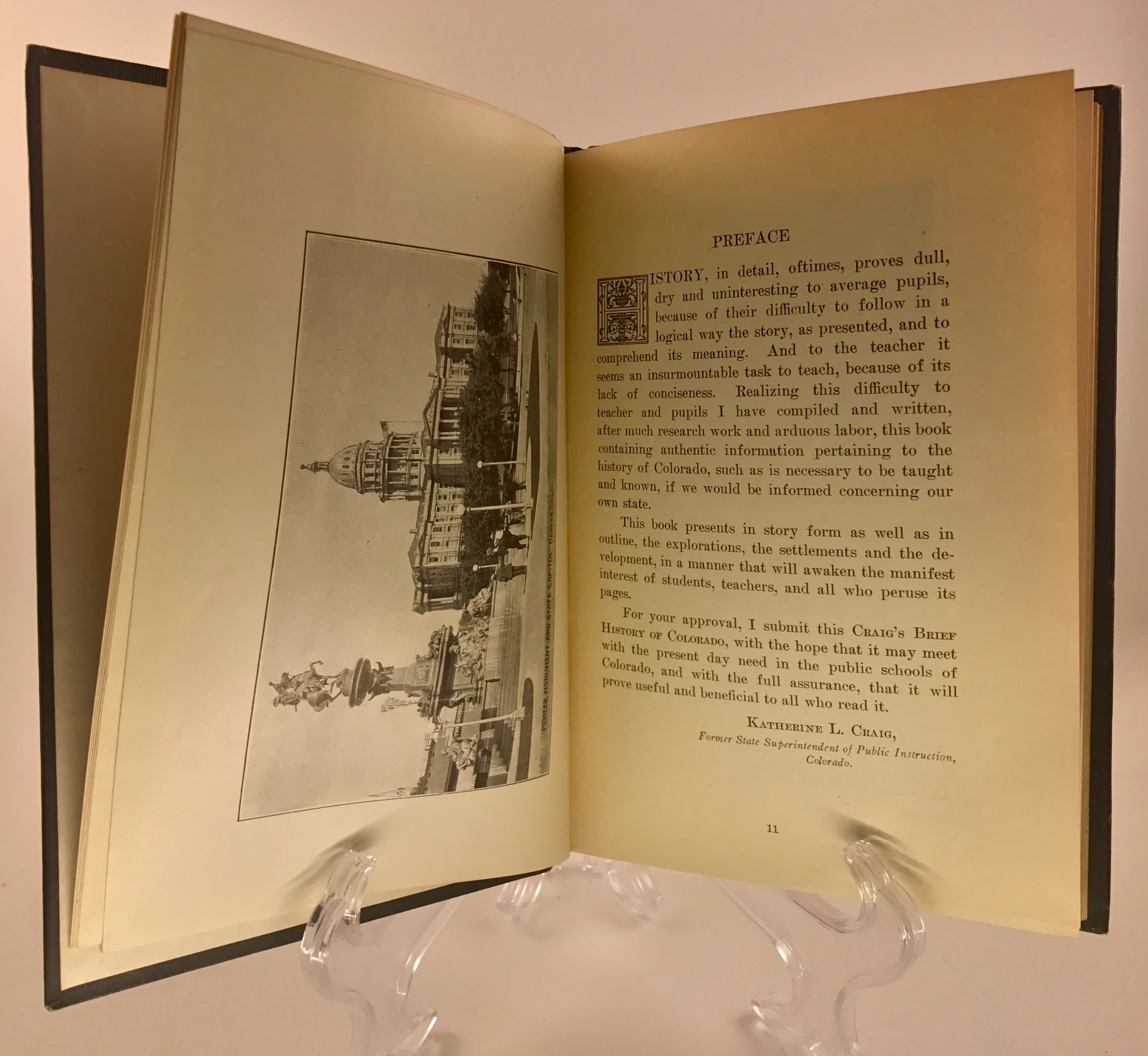Craig’s Brief History of Colorado by Katherine Craig 1923 Hardback Book ...